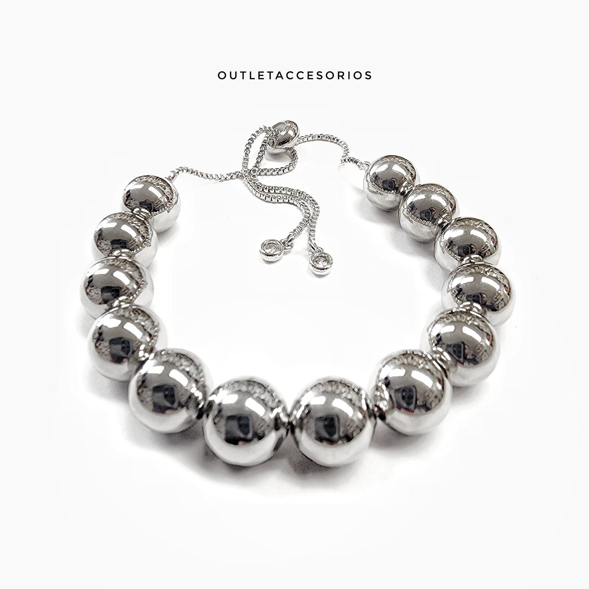 Pulsera Balin grande plateado